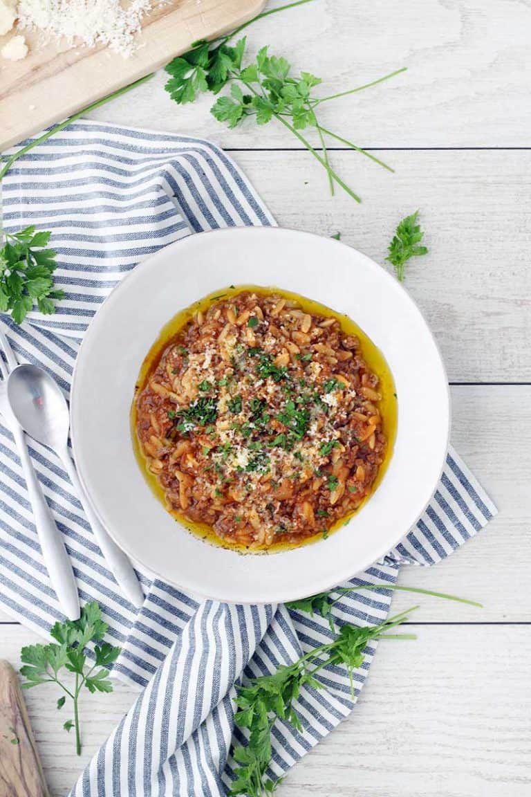 Manestra (simple Greek orzo comfort food)