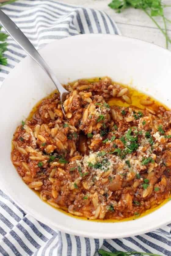 Manestra (simple Greek orzo comfort food)