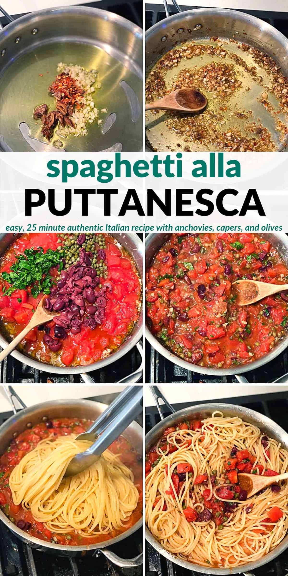 Pasta Puttanesca (with olives, anchovies, and capers) - Bowl of Delicious