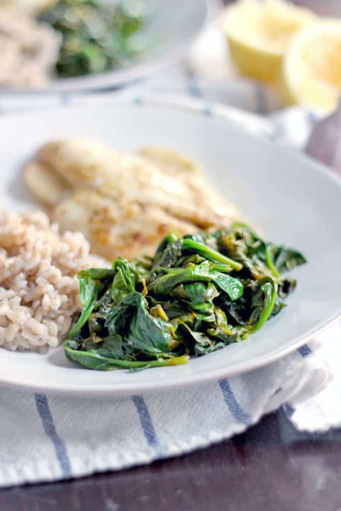 5-Minute Sauteed Spinach with Garlic and Lemon