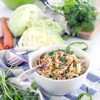 Spicy Jalapeno Cilantro Slaw - Bowl of Delicious