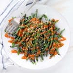 Grilled Green Beans with Gochujang Mayo - Bowl of Delicious