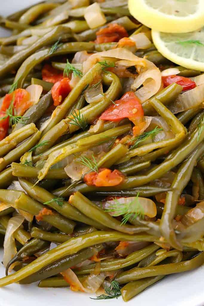 Greek Green Beans (Fasolakia) - Bowl of Delicious