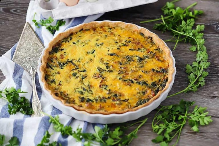 Bacon and Swiss Chard Quiche - Bowl of Delicious