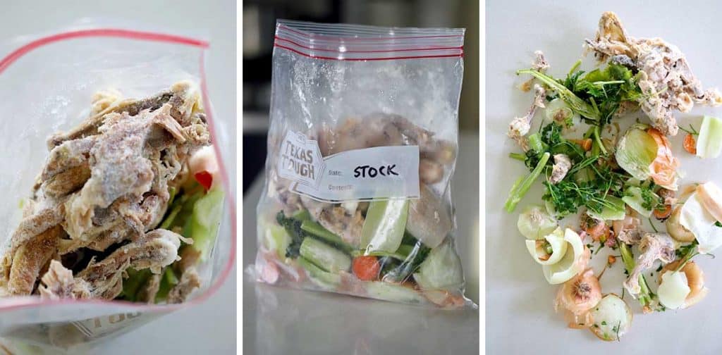How to make Homemade Chicken Stock from Freezer Scraps - Bowl of Delicious