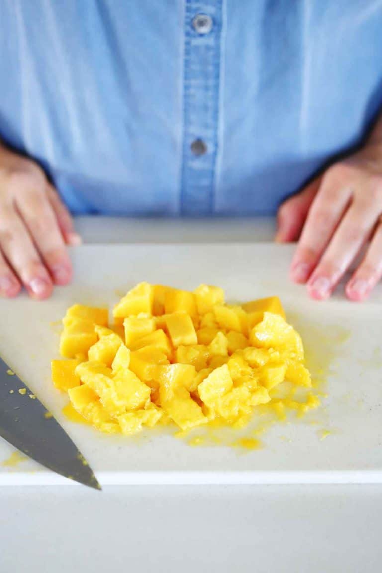 How to Cut a Mango (two easy ways!) - Bowl of Delicious