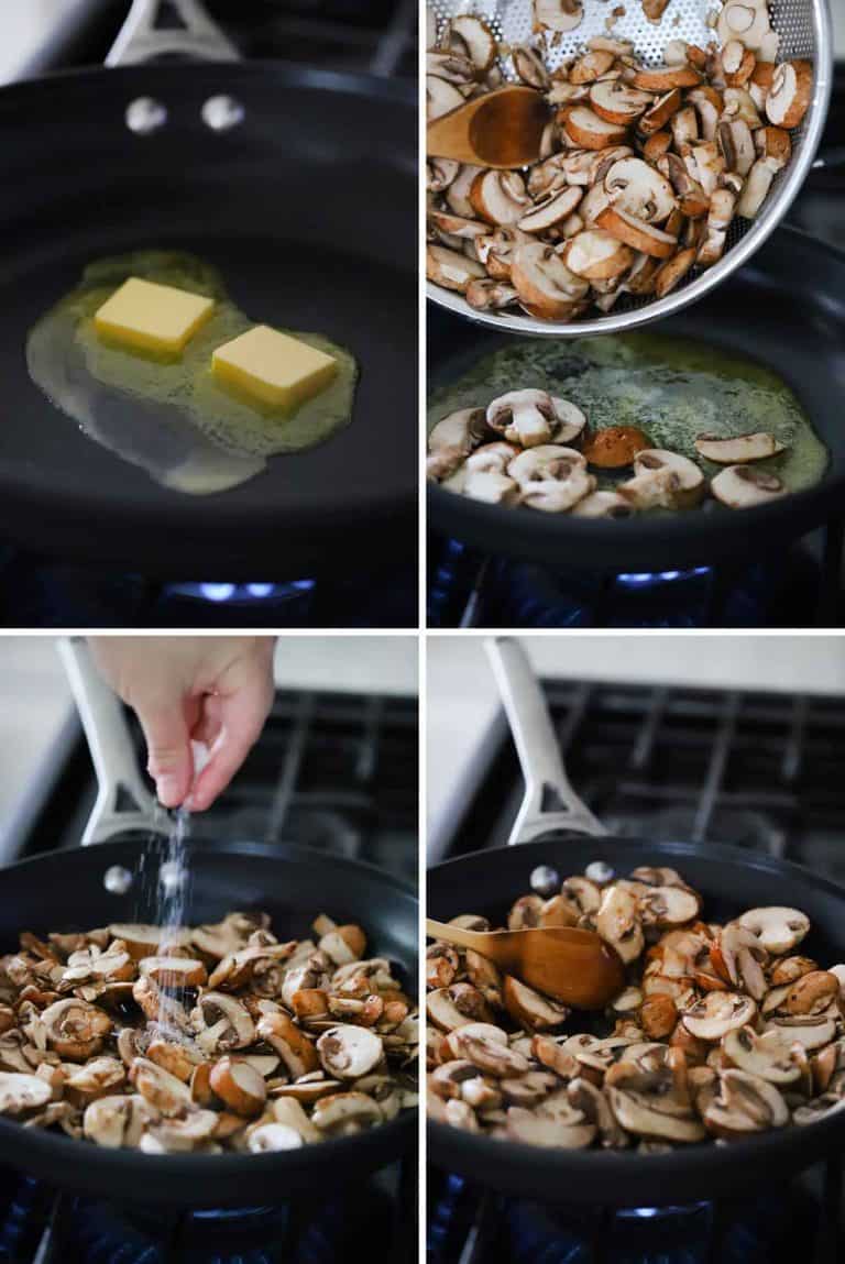 Perfectly Browned Sautéed Mushrooms - Bowl of Delicious