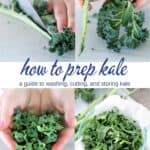 How to Prep Kale (cutting, washing, and storing kale) - Bowl of Delicious