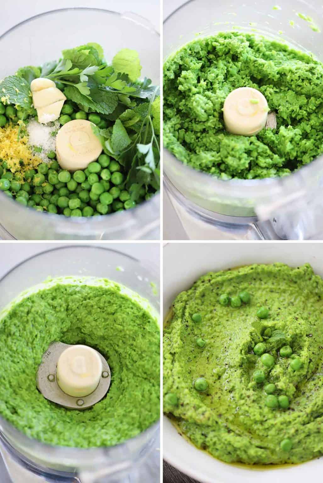 Five-Minute Pea Hummus / Purée - Bowl of Delicious