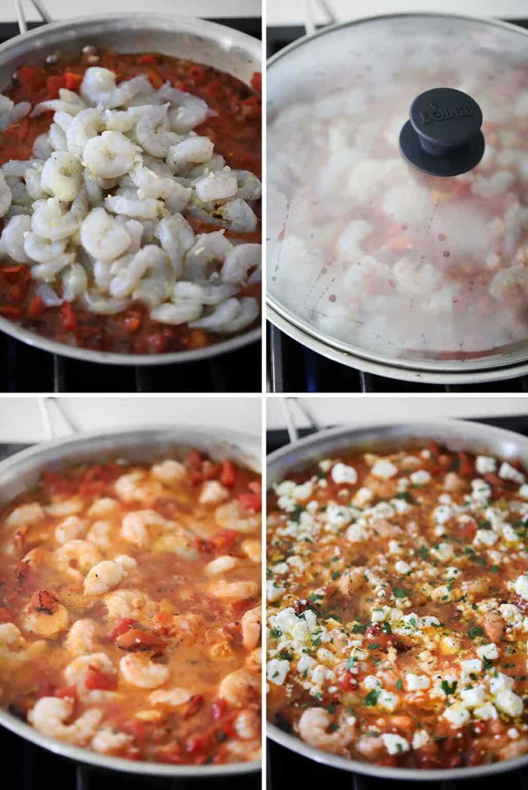 Greek Shrimp, Tomatoes, and Feta (Garides Saganaki) - Bowl of Delicious
