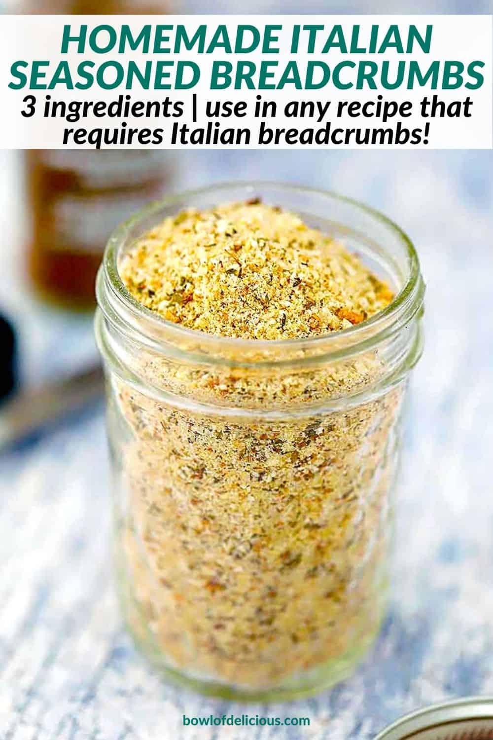 Homemade Italian Style Seasoned Bread Crumbs - Bowl of Delicious