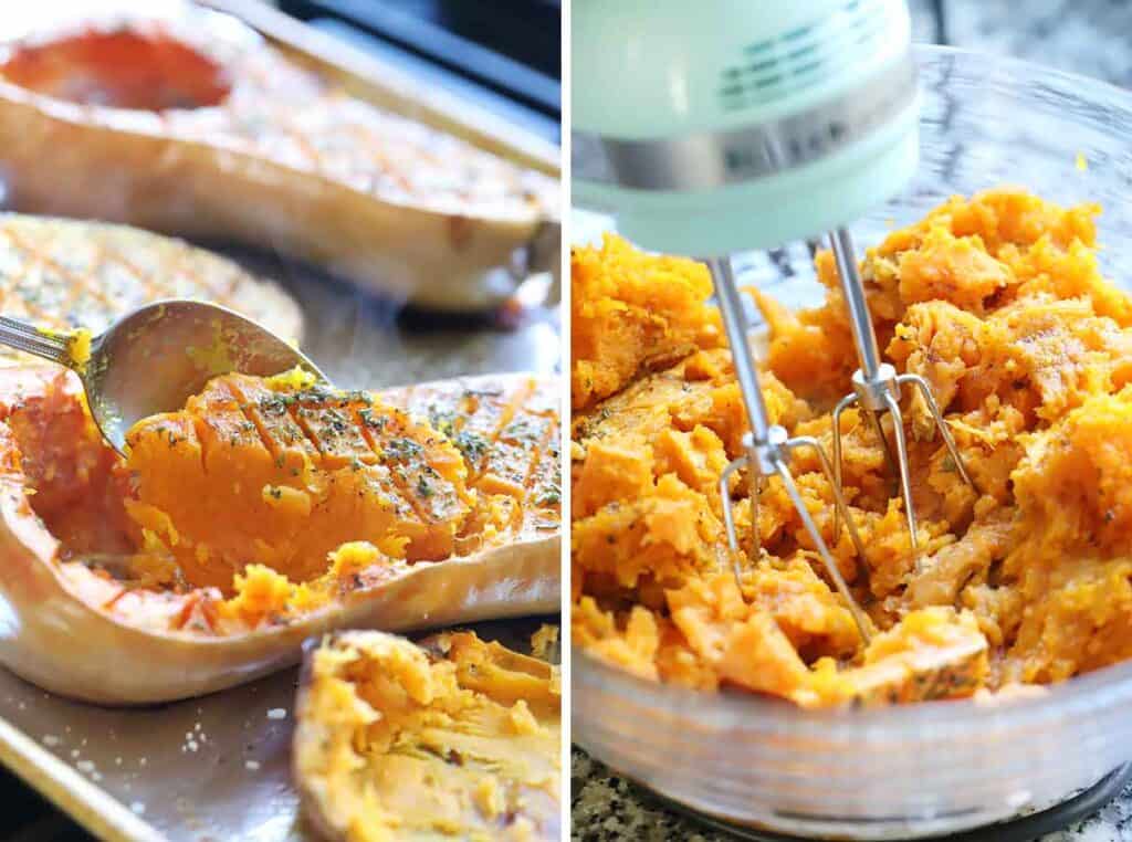 Brown Butter Maple Butternut Squash Mash - Bowl of Delicious
