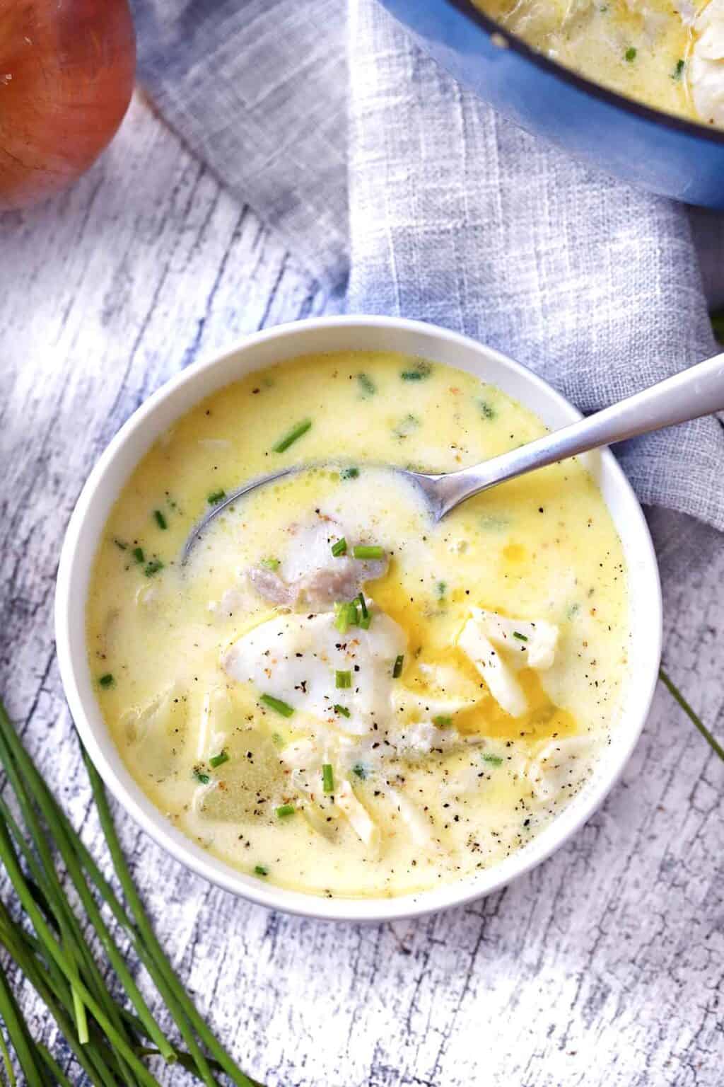 New England Fish Chowder - Bowl of Delicious