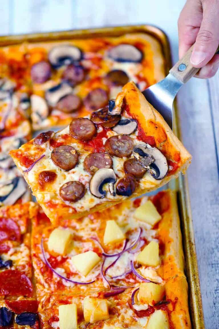 Sheet Pan Pizza - Bowl of Delicious