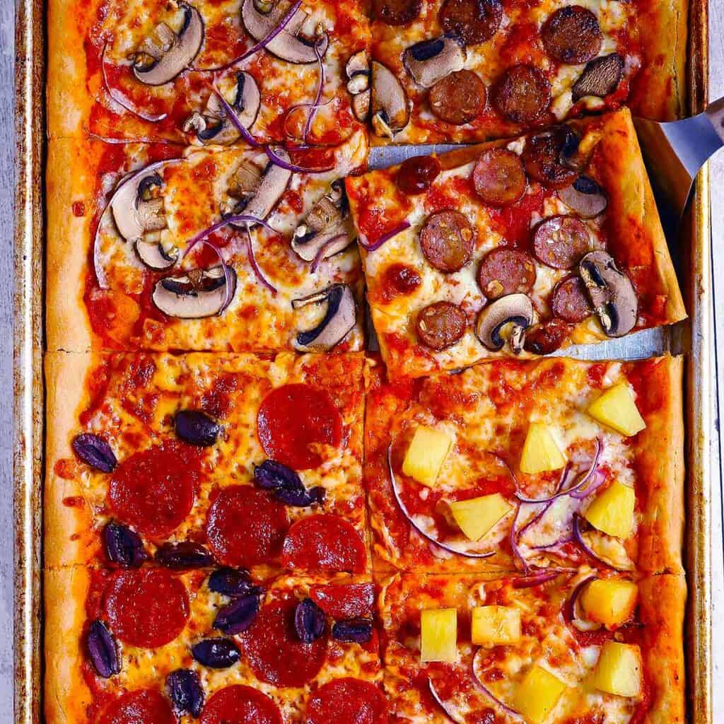 Sheet Pan Pizza - Bowl of Delicious