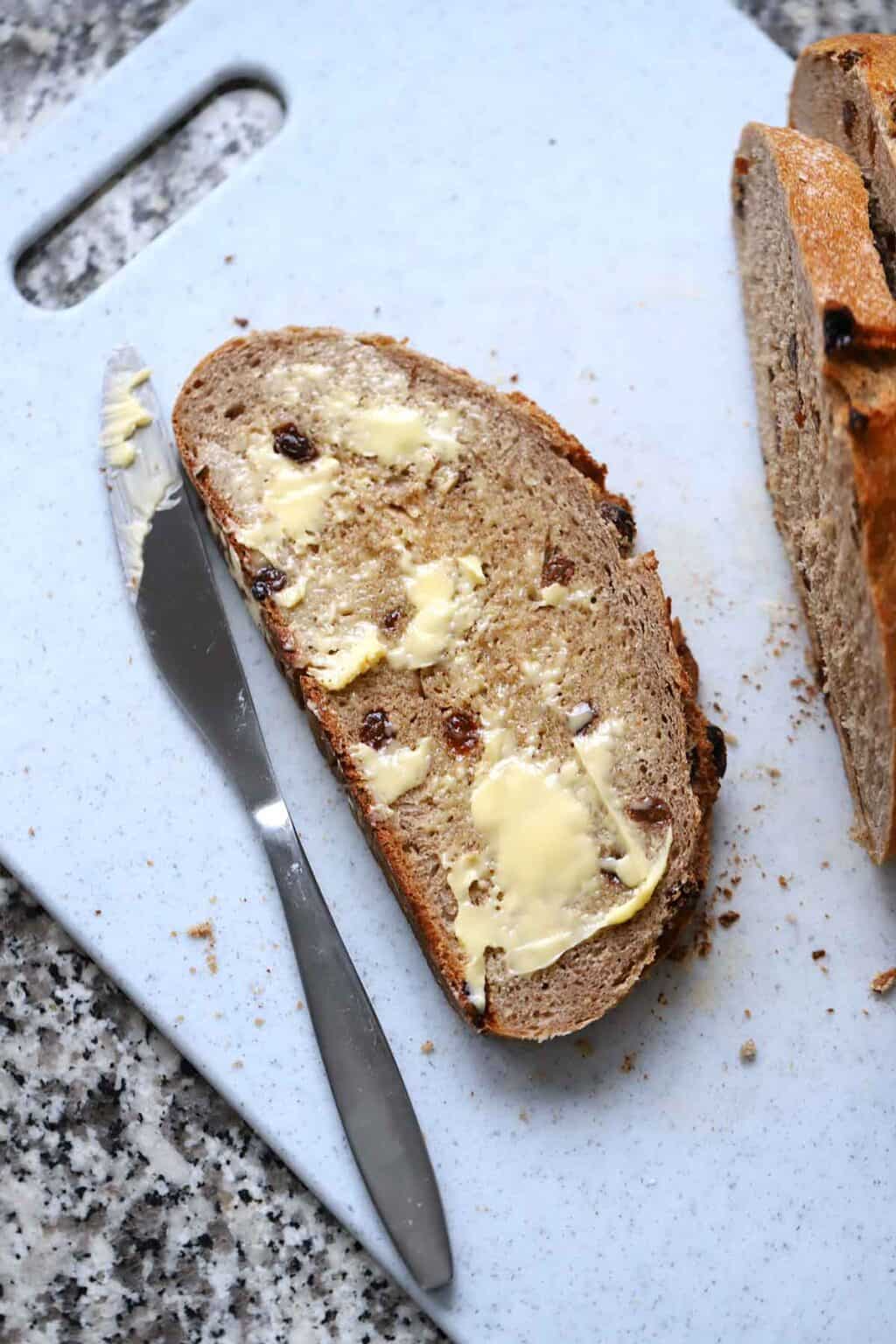 No Knead Cinnamon Raisin Bread (Dutch Oven) - Bowl of Delicious