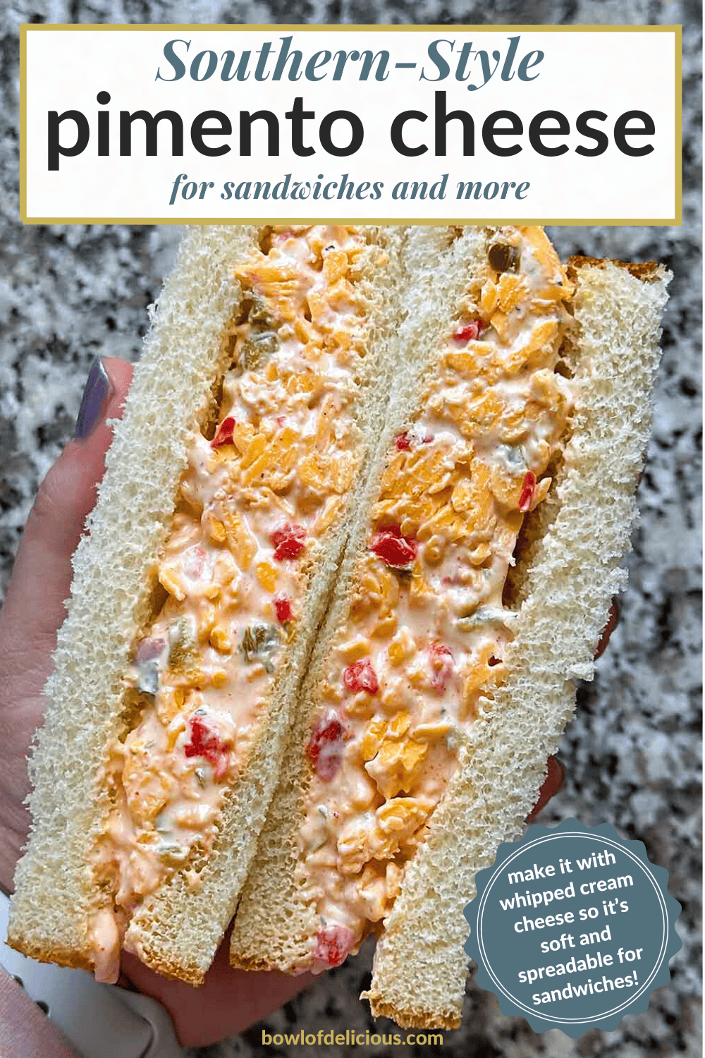 Pimento Cheese (A Southern-Style dip and sandwich spread) - Bowl of ...
