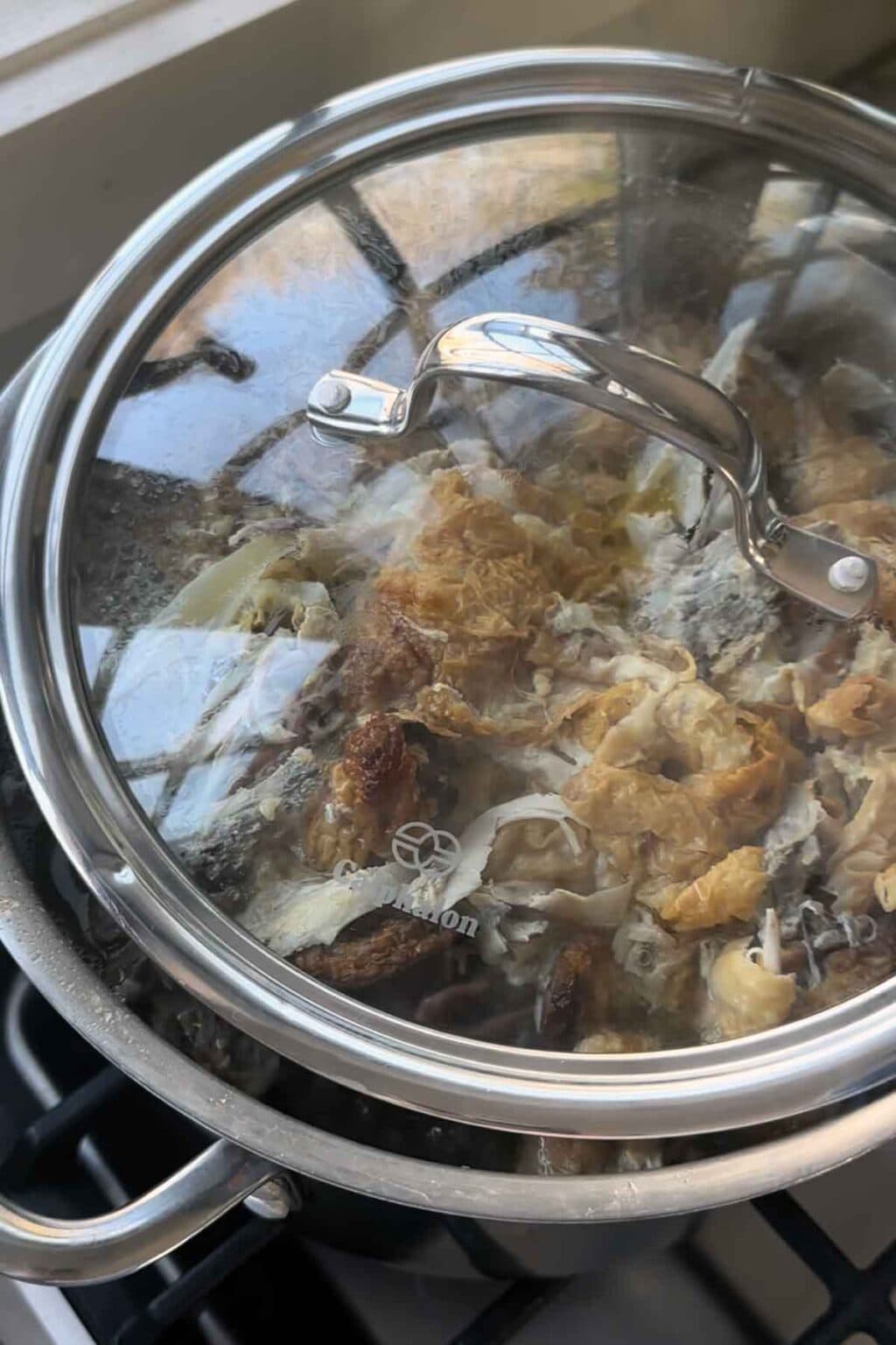 Rotisserie Chicken Bone Broth (it gels!) - Bowl of Delicious
