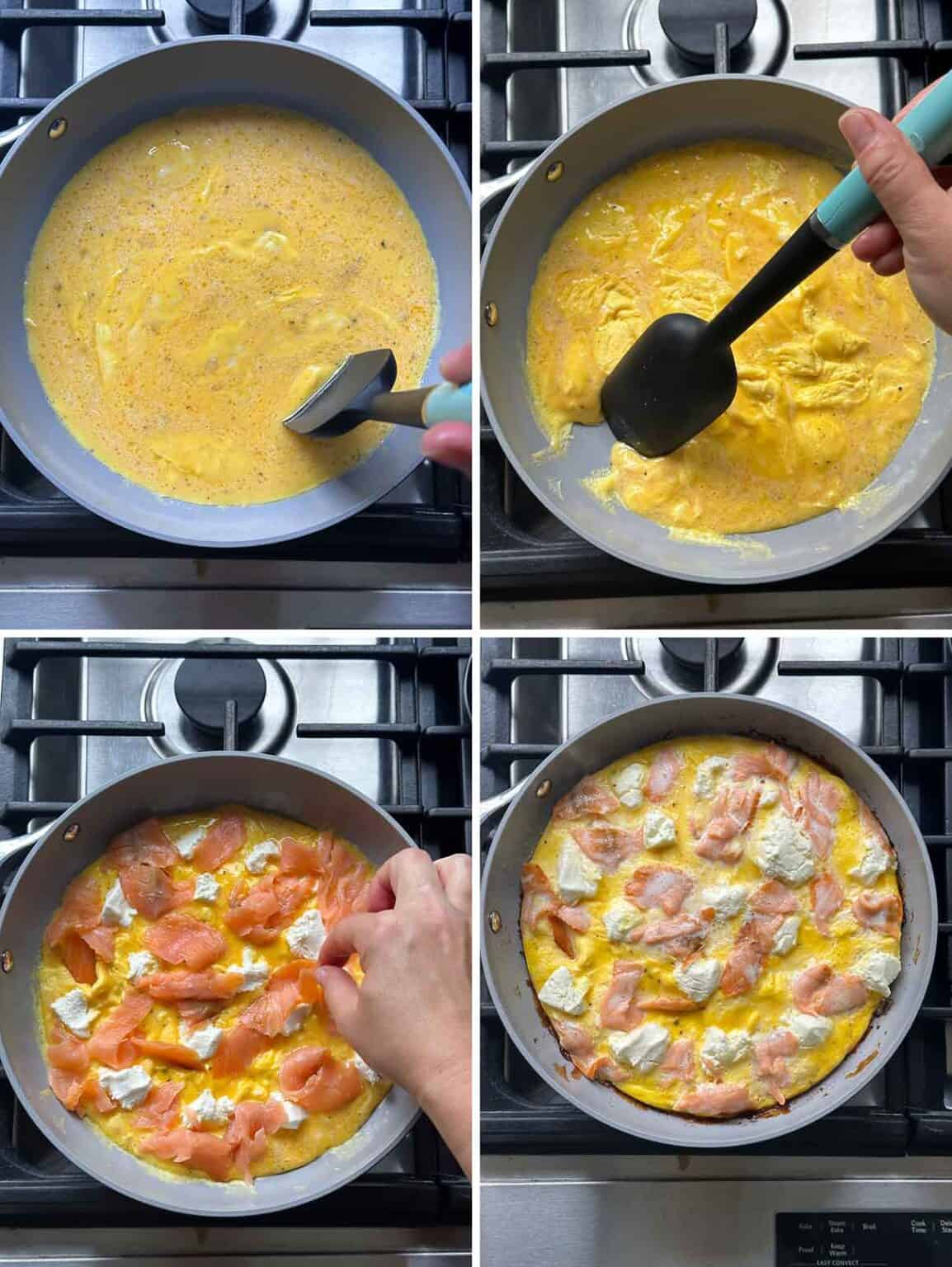 Open-Faced Omelette with Smoked Salmon and Cream Cheese - Bowl of Delicious